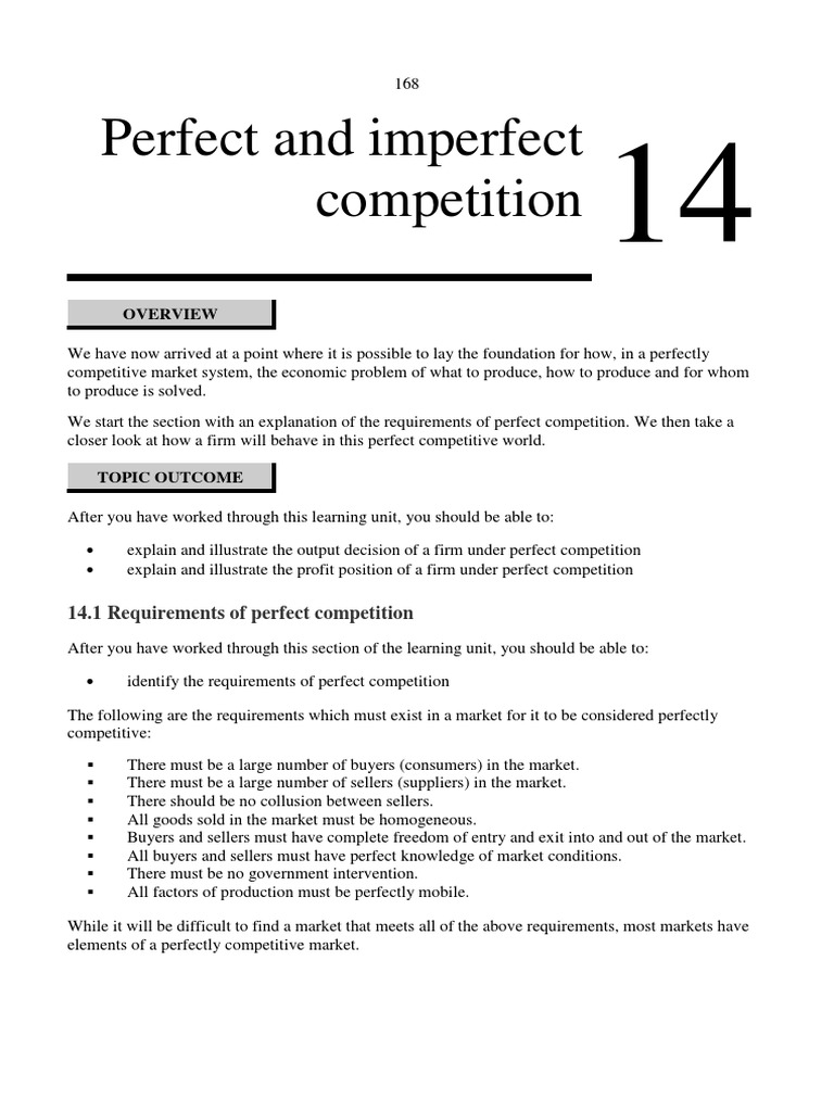Topic 14 | PDF | Profit (Economics) | Perfect Competition