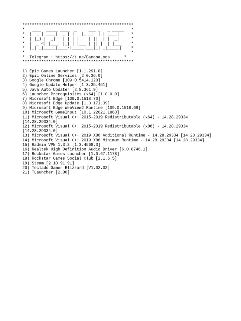 Installed Software | PDF