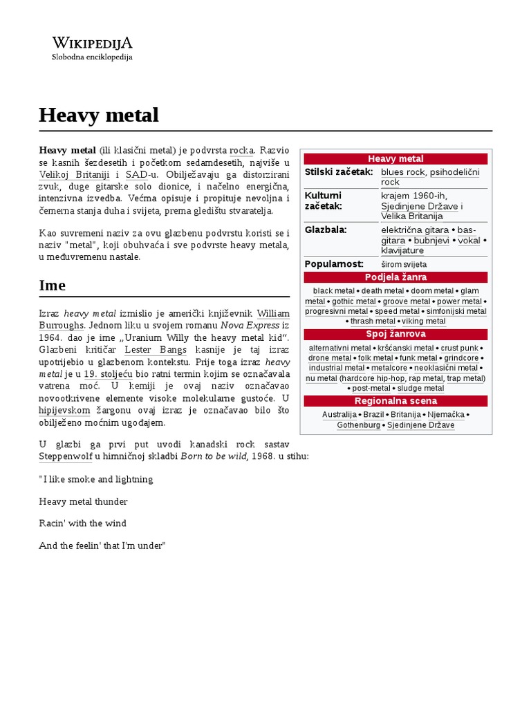 Heavy Metal | PDF