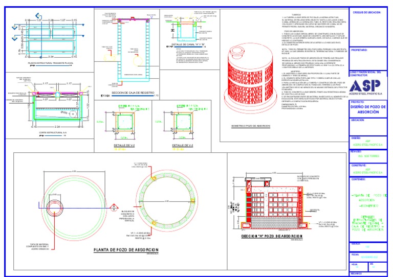 MODELO POZO ABSORCION-2 | PDF | Hormigón | Materiales de construcción