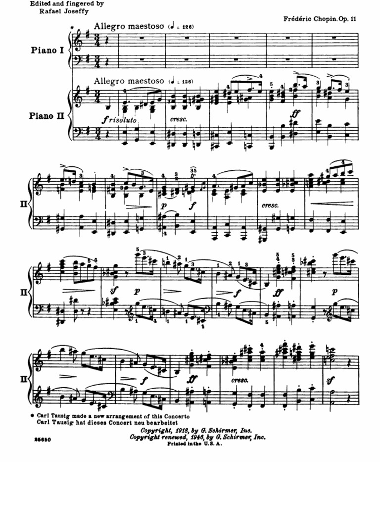 Partition Complète - Piano Concerto No.1, Op.11 (Chopin, Frédéric) | PDF