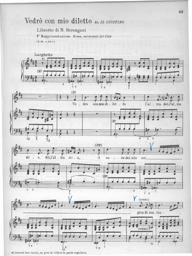 Vedrò Con Mio Diletto - Giustino Vivaldi | PDF
