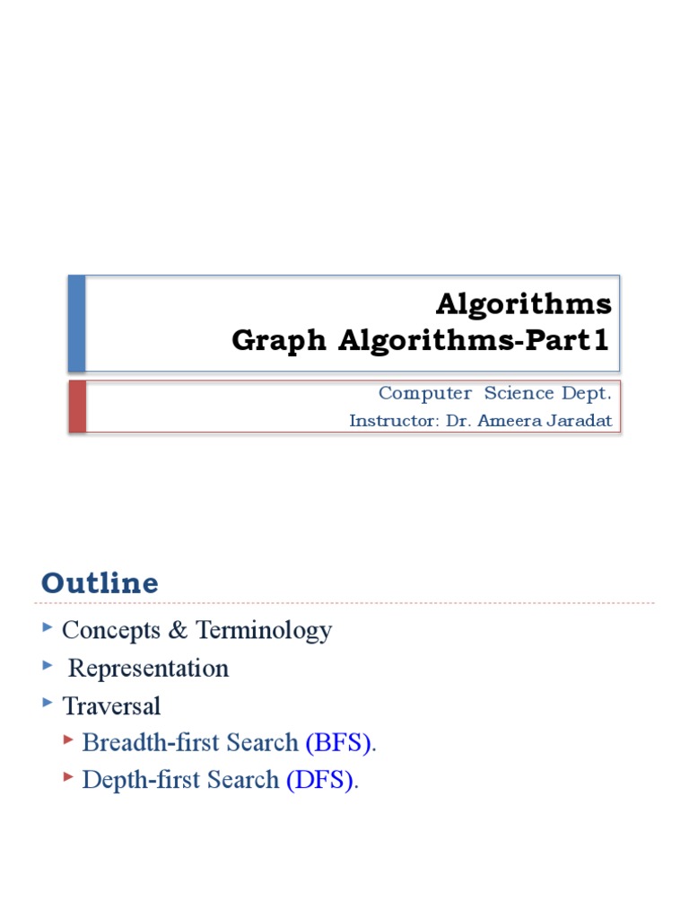 08 Graph Algorithms Part1 | Download Free PDF | Vertex (Graph Theory) | Mathematical Concepts