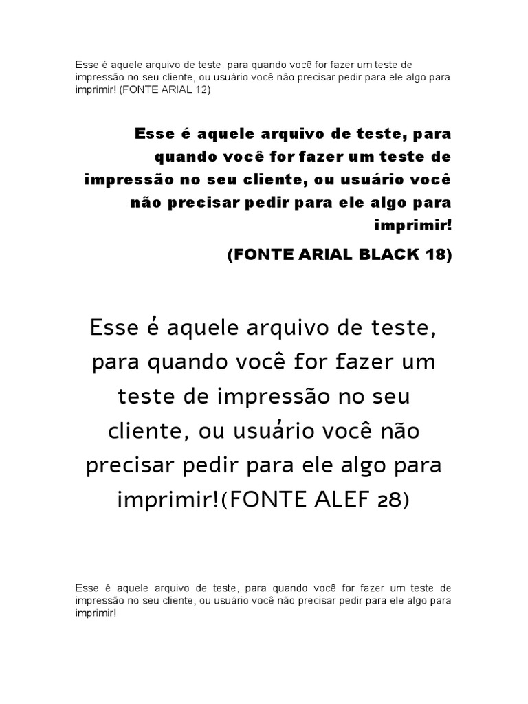 Teste de Impressão | PDF