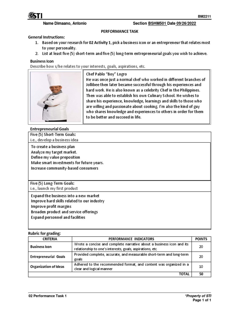 02 Performance Task 1 (Dimaano) | PDF