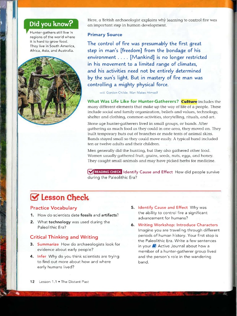 World History Chapter1 Hunter-gatherers | PDF