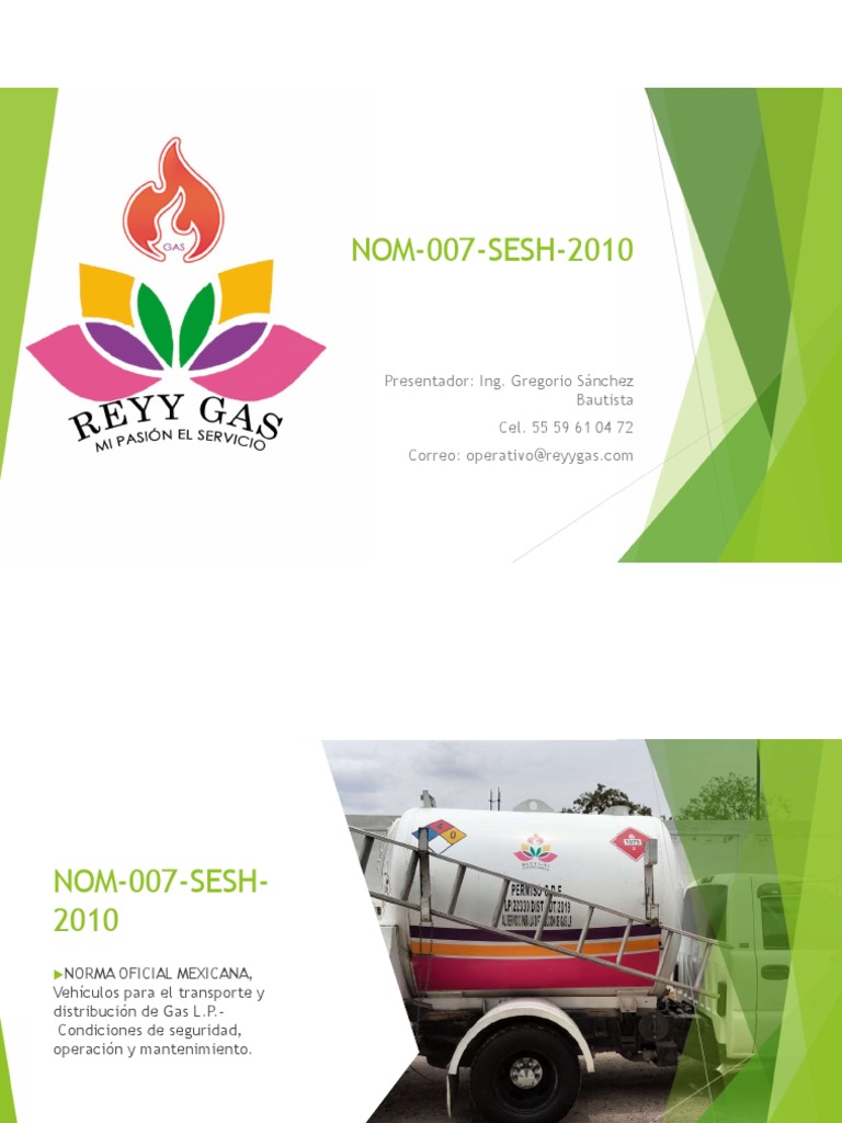 1NOM-007-SESH-2010 | PDF | Transporte | Gases