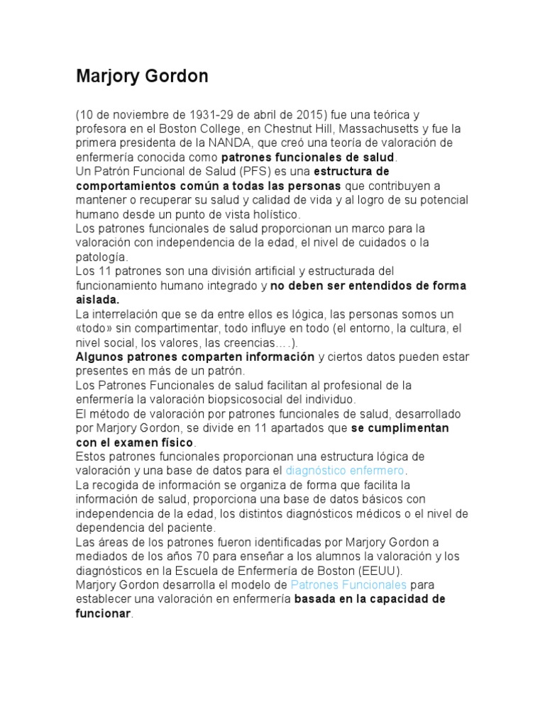 Marjory Gordon | PDF