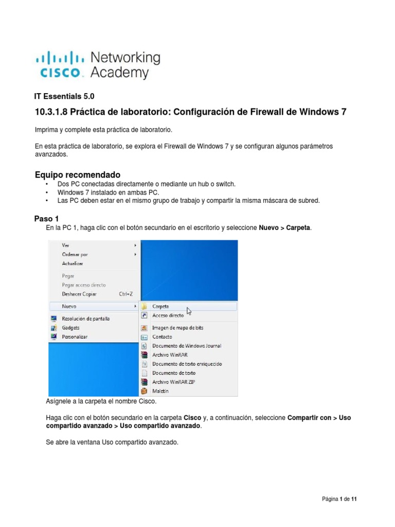 10.3.1.8 Lab | PDF | Ventana (informática) | Windows 7 10.3.1.8 Lab | PDF | Ventana (informática) | Windows 7