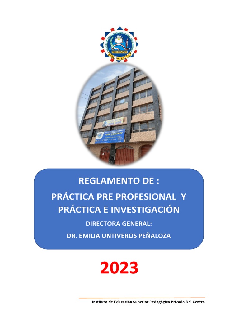 Reglamento de Practicas 2023 | PDF | Educación más alta | Maestros