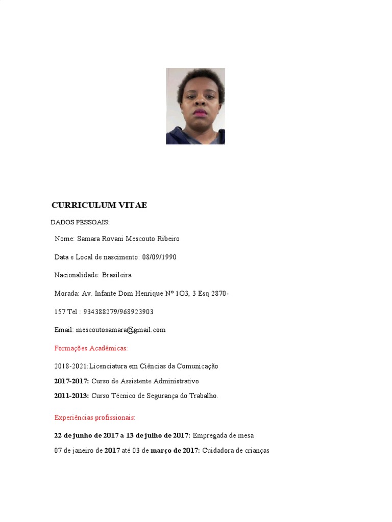 CV Samara 1 | PDF