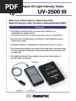 UV Light Intensity Units and Units Conversion | PDF | Watt | Ultraviolet