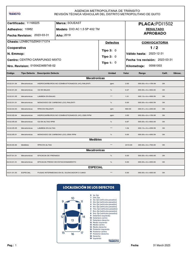 Revision Vehicular | PDF