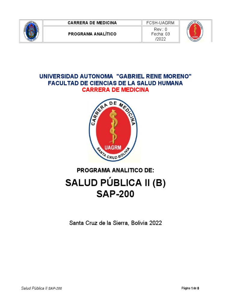 Programa Sap 200 2022 | PDF | Análisis | Conocimiento