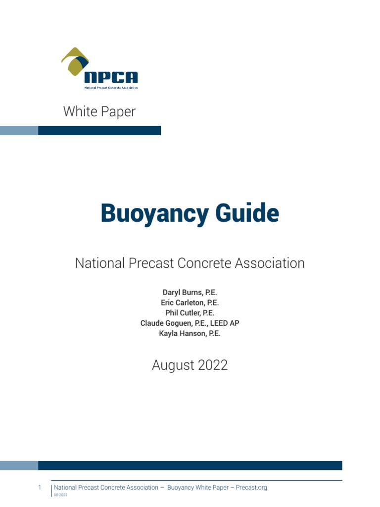 NPCA Buoyancy Guide | PDF