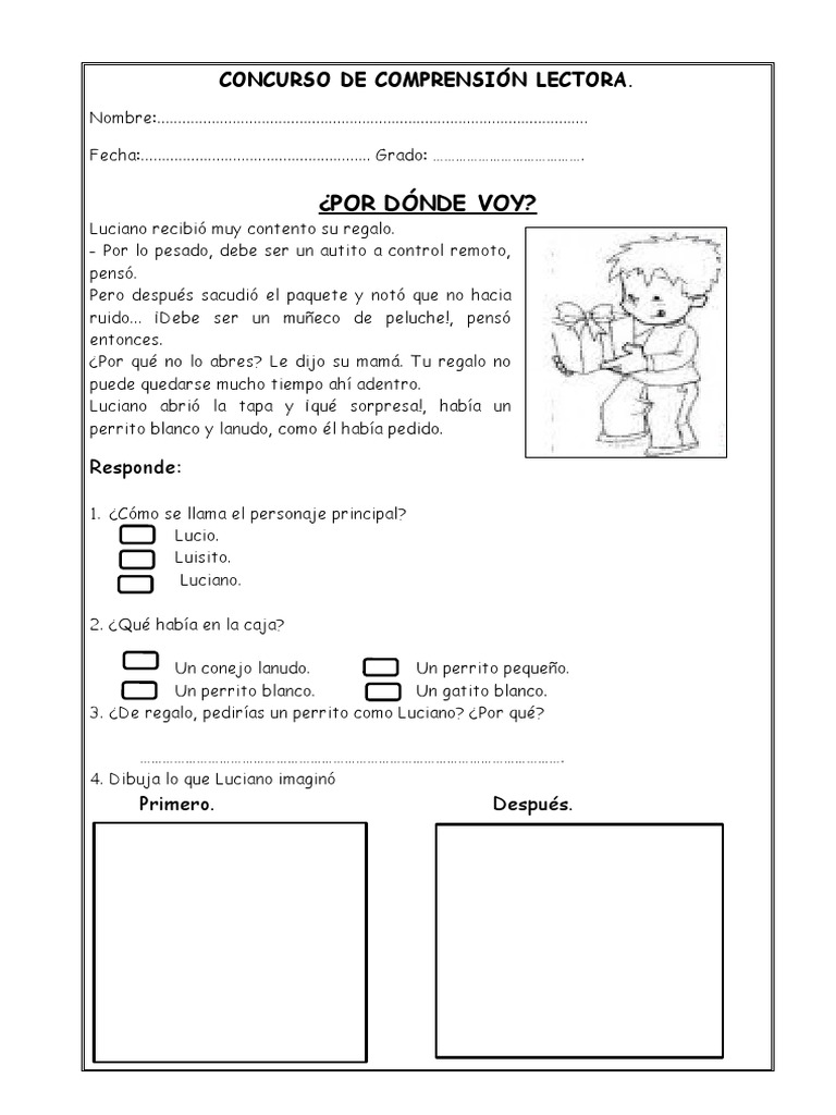Actividades de Comprensión Lectora 4to Grado | PDF | Hogar, jardinería ...