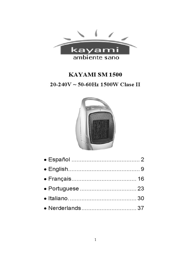 Kayami SM 1500 | PDF