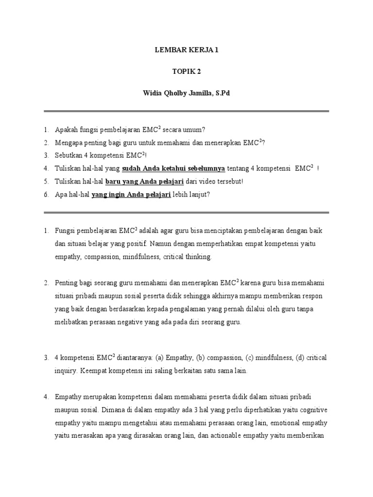 Pentingnya EMC2 bagi Guru Pendidikan | PDF