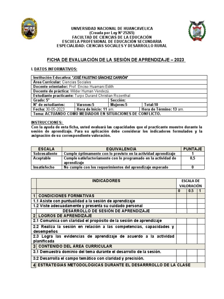 Ficha-De-Eval - S-3 | PDF