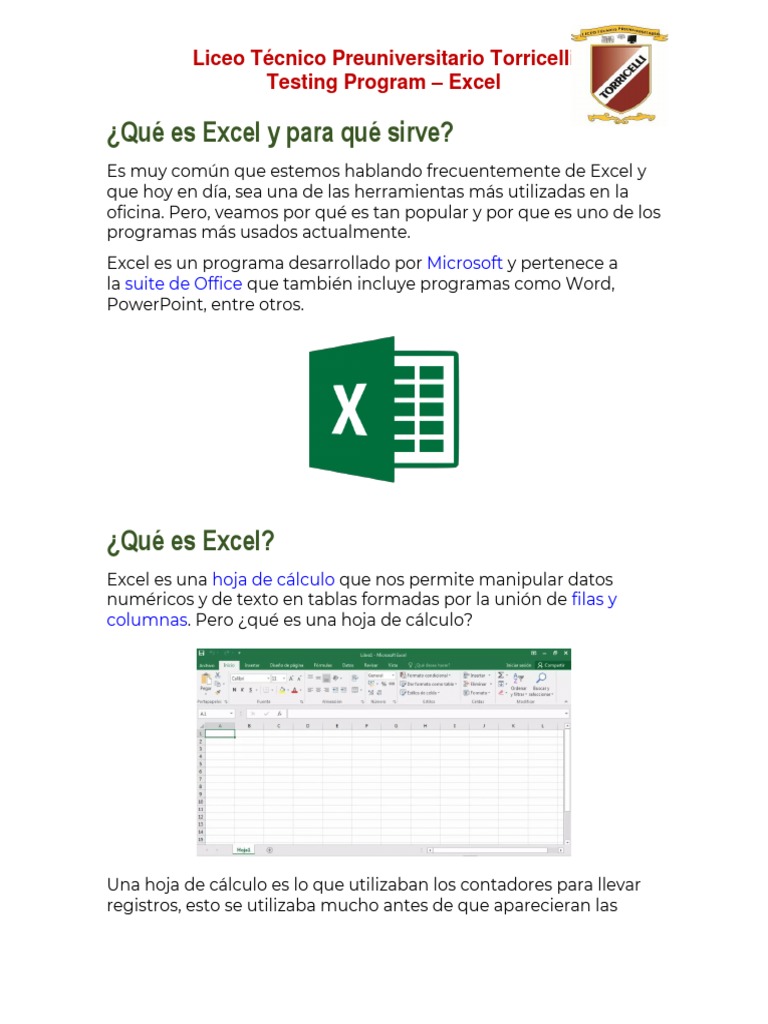 Microsoft Excel | PDF | Microsoft Excel | Hoja de cálculo