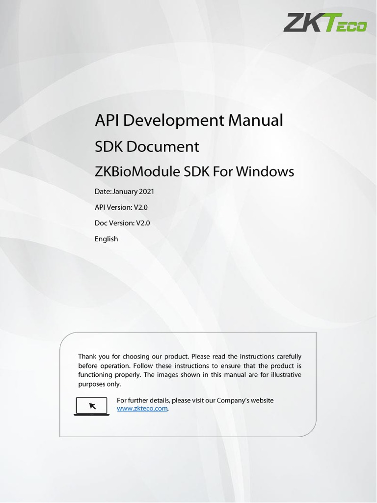 ZKBioModule SDK For Windows | PDF | Software Engineering | Computing