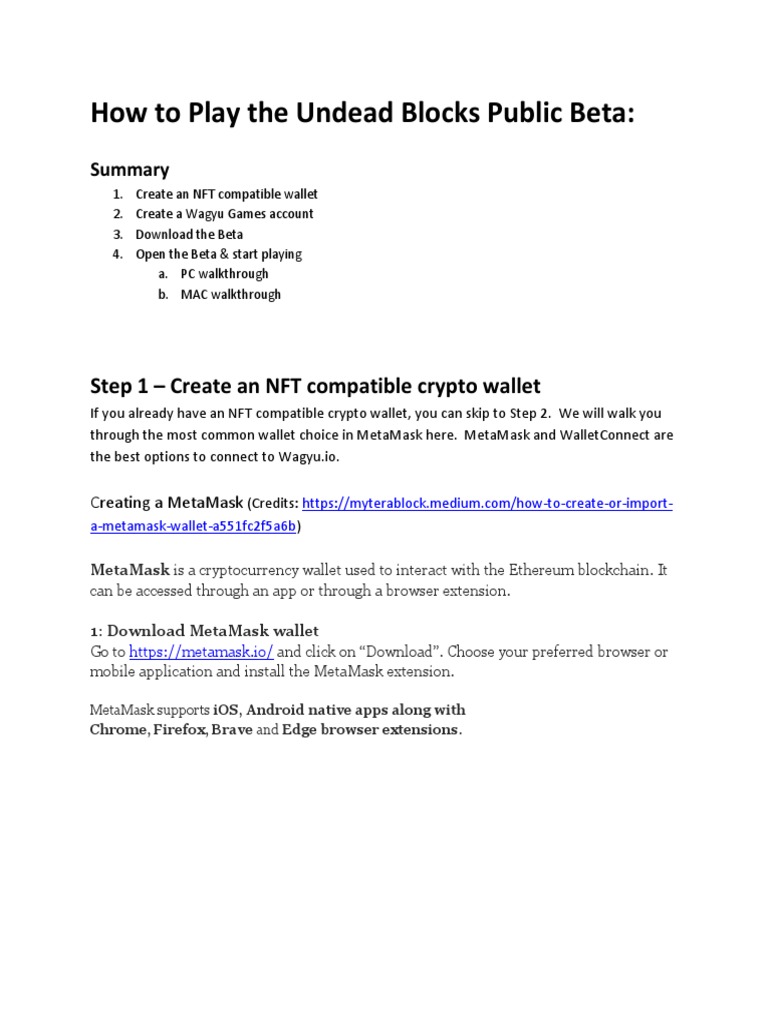 How To Play The Undead Blocks Beta v3 | PDF | Mobile App | Software ...