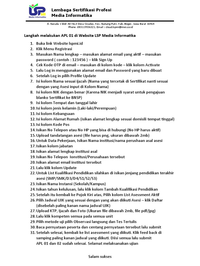 Langkah APL 01 | PDF