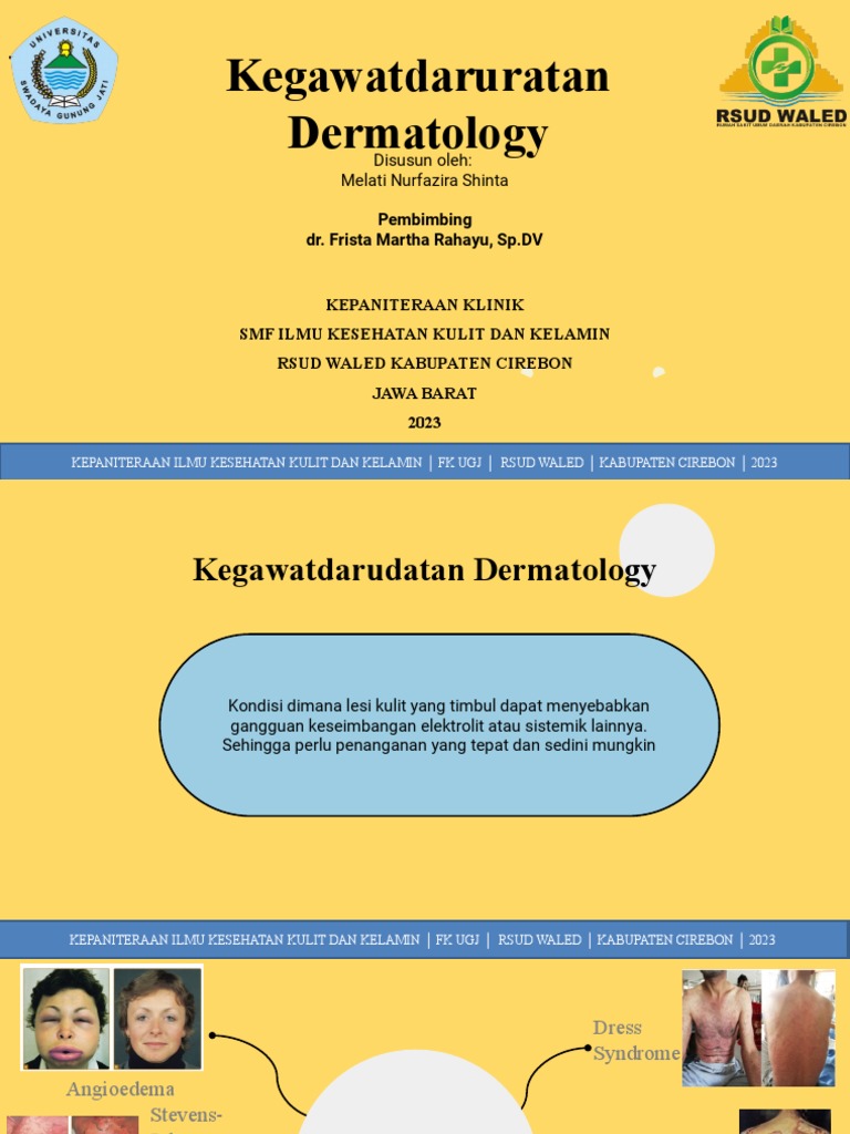 Kegawatdaruratan Dermatologi 2023 | PDF | Sains & Matematika