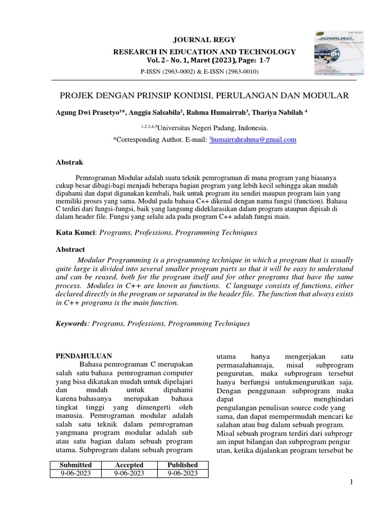 Artikel Projek Studi Kasus C++ - Kelompok 1 (Pengantar Coding) | PDF