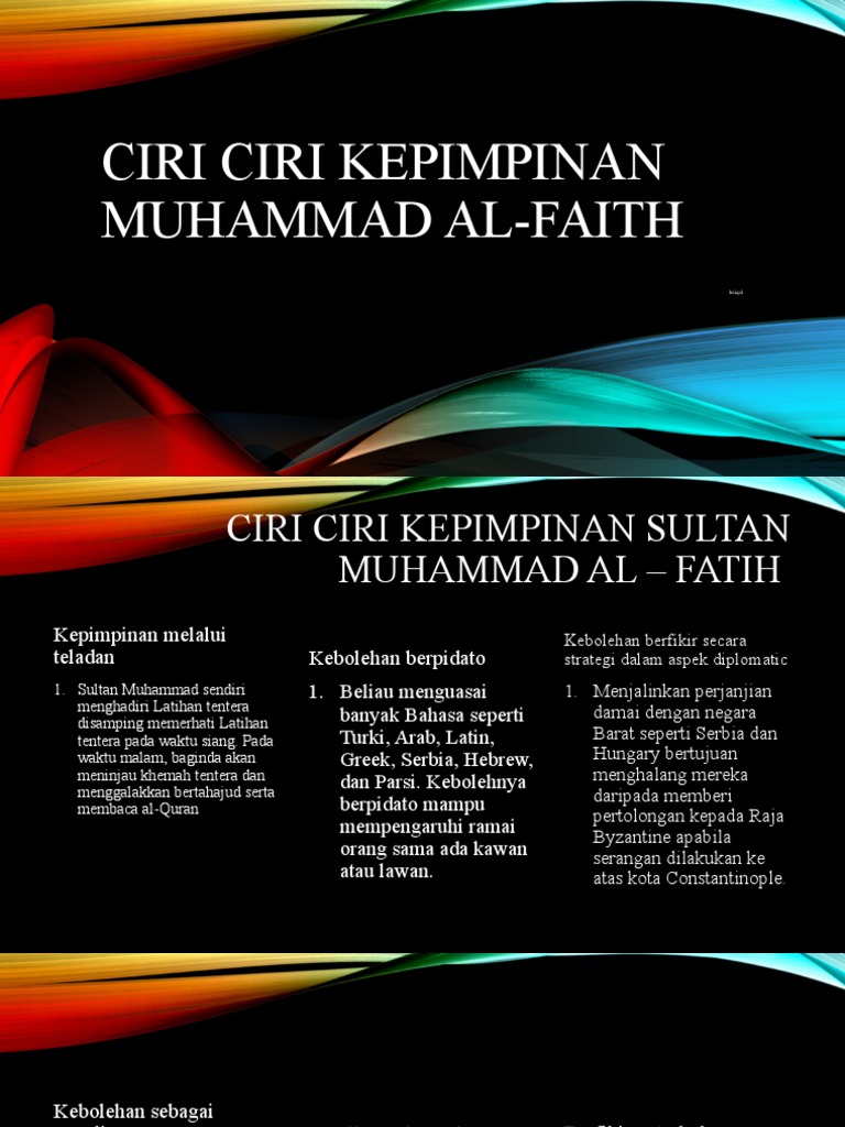 Kepemimpinan Sultan Muhammad Al-Fatih | PDF | Agama & Spiritualitas