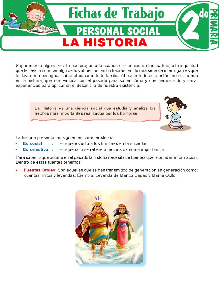 La Historia para Segundo Grado de Primaria | PDF