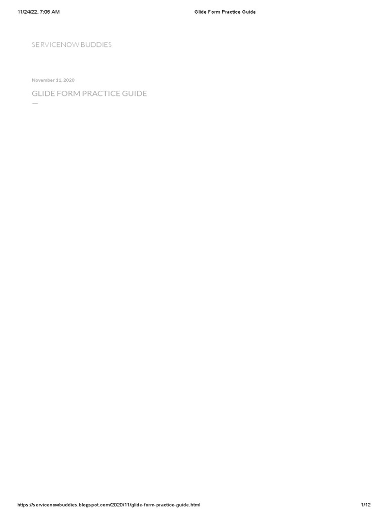 Glide Form Practice Guide | PDF | Icon (Computing) | Computing