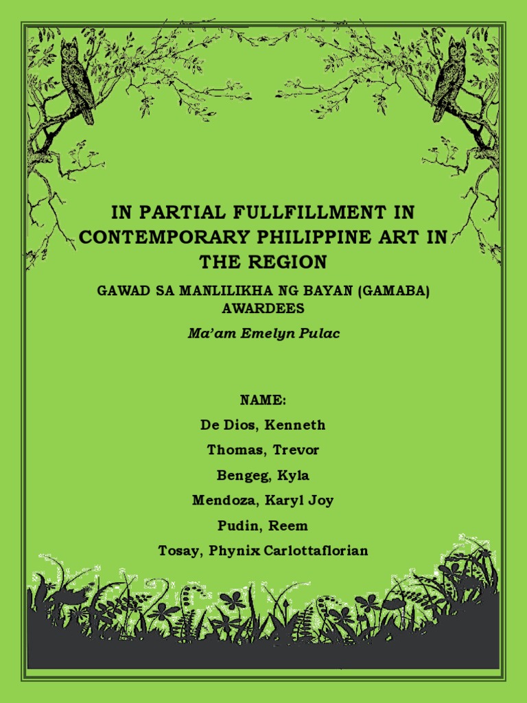 Gamaba Awardees | PDF | Decorative Arts | Crafts