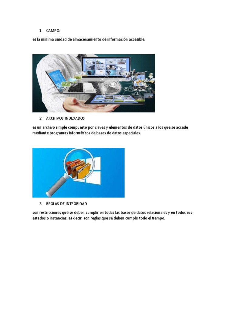 Glosario 1 Base de Datos | PDF