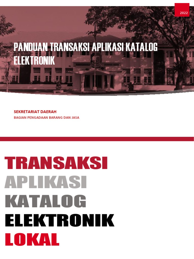 Buku Panduan Transaksi EKatalog - A5 Landscape | PDF