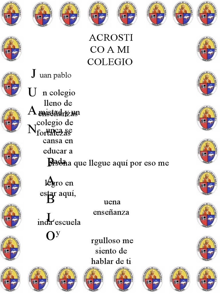 Acrostico Al Colegio | PDF