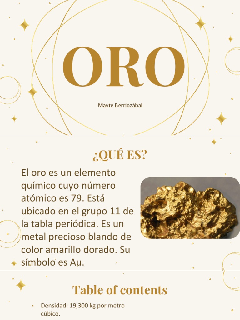 PRESENTACION OROO | PDF