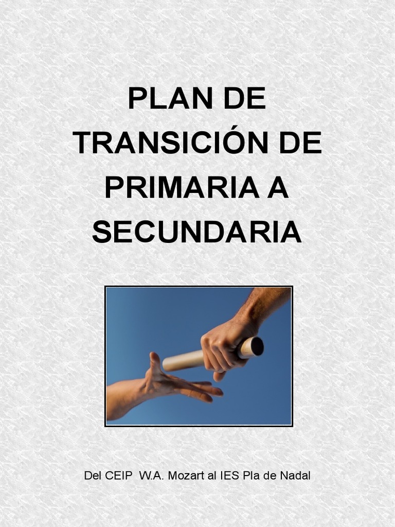 Plan de Transición A IES | PDF | Aprendizaje | Evaluación