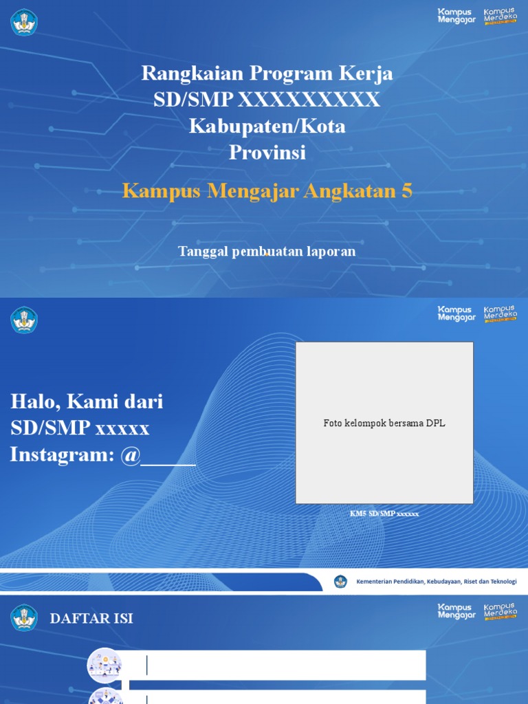 Template PPT Laporan Akhir Mahasiswa KM5 | PDF