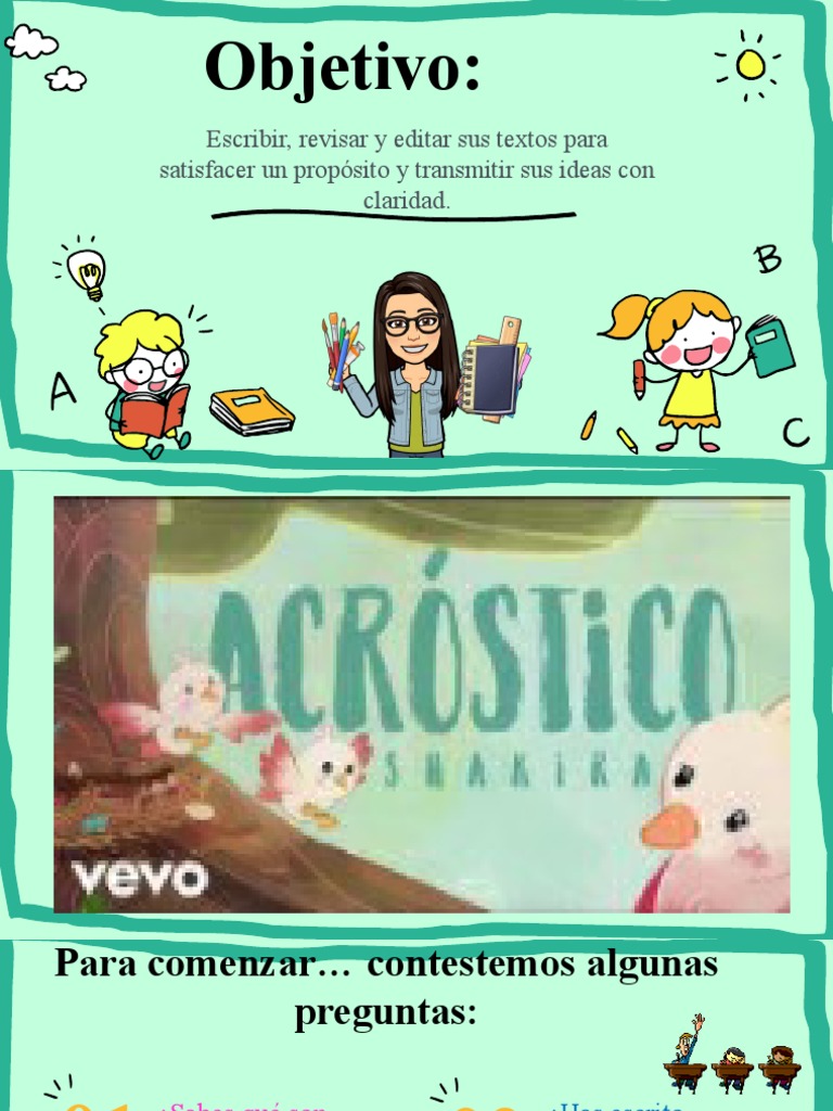 Taller Escritura Parte1 Acróstico | PDF