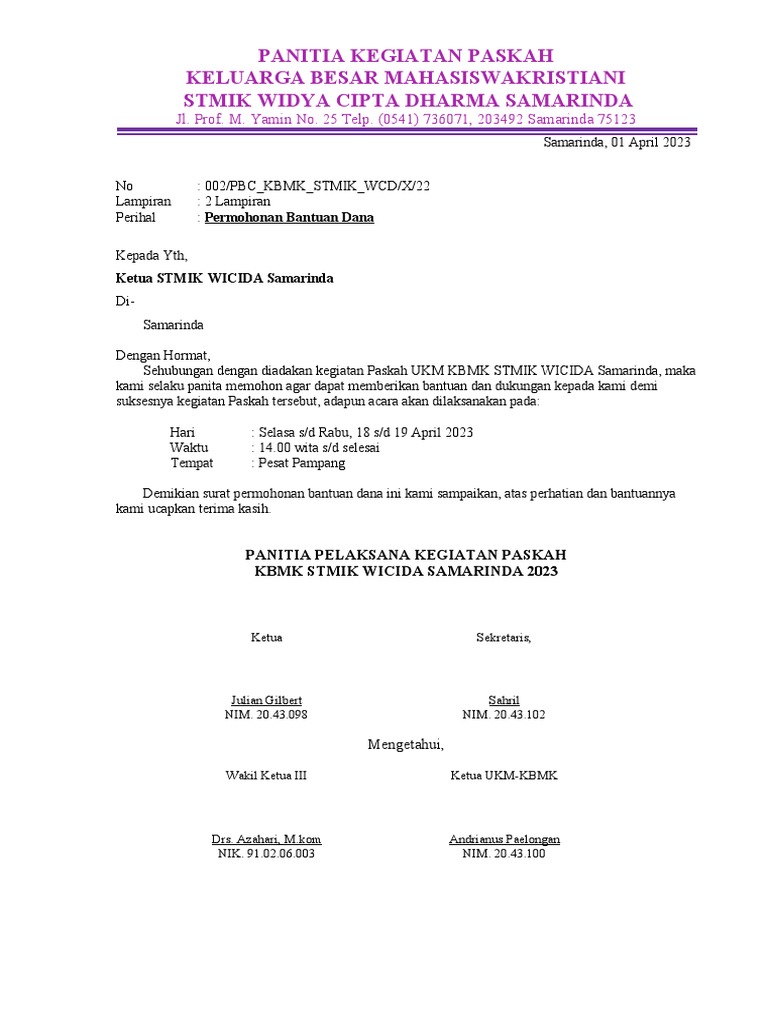 Proposal Paskah 2023 | PDF