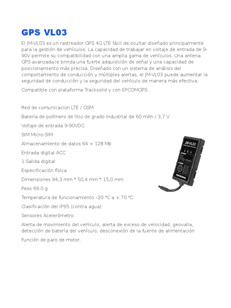 GPS VL03 | PDF