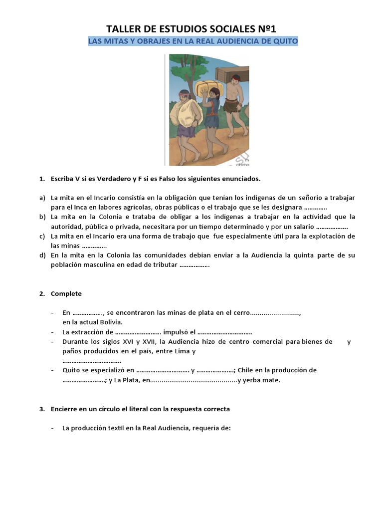 Taller de Estudios Sociales Nº1 | PDF
