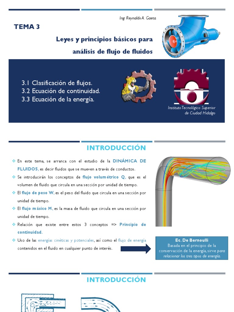 Leyes y principios básicos para análisis de flujo de fluidos. -COMPLETO- | PDF | Presión ...