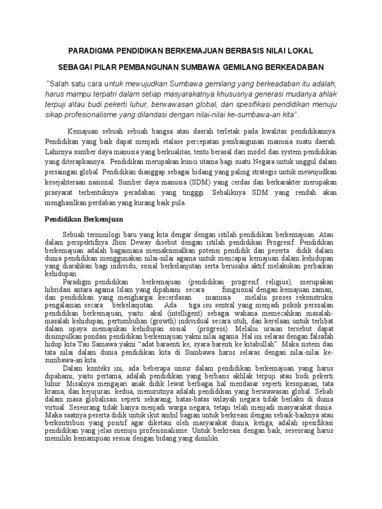 Essay Dewan Pendidikan | PDF
