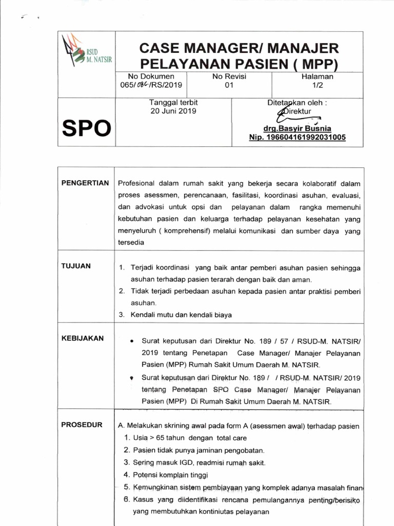 Sop Mpp Pdf