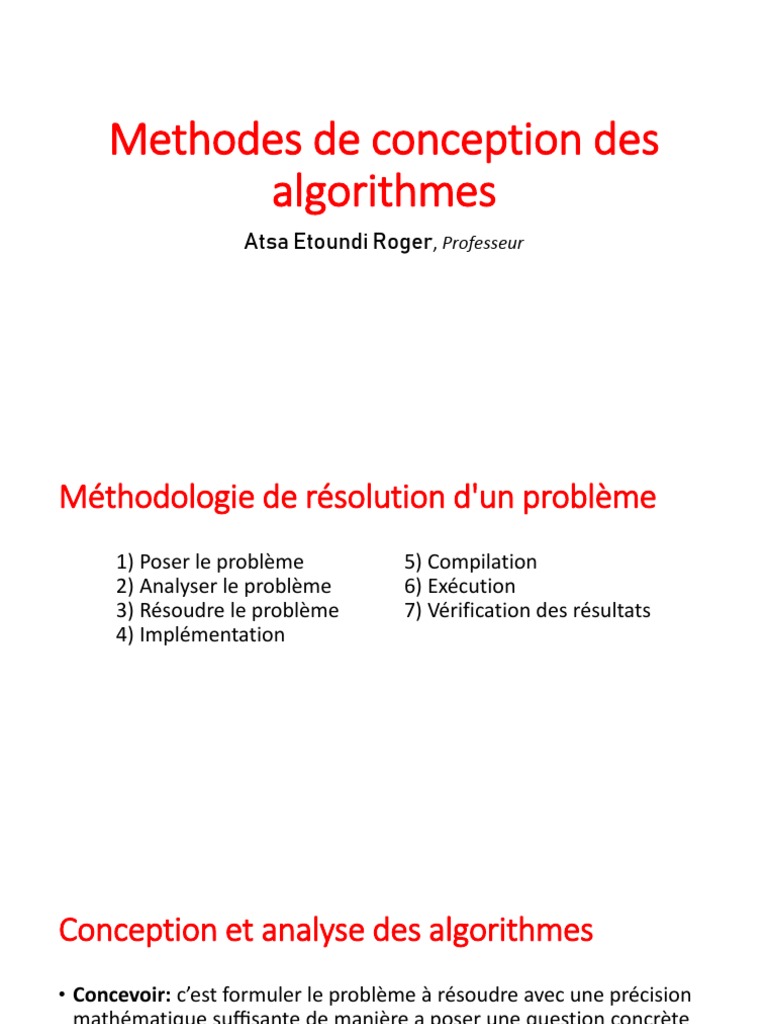 Conception et Analyse d'Algorithmes | PDF | Optimisation linéaire ...