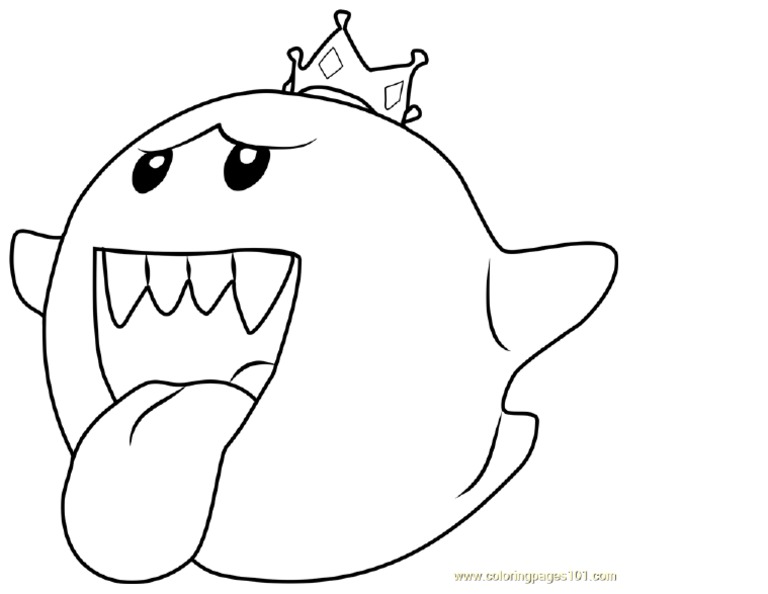 King Boo Coloring Page | PDF