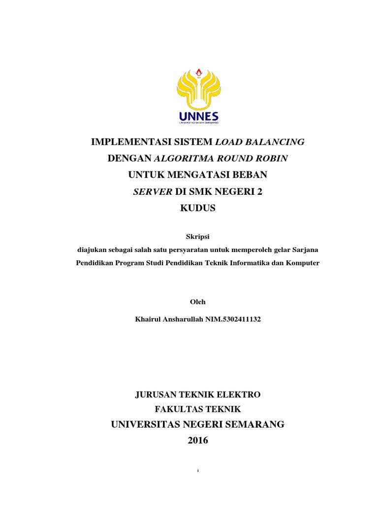 Load Balancing Round Robin Algorithma | PDF