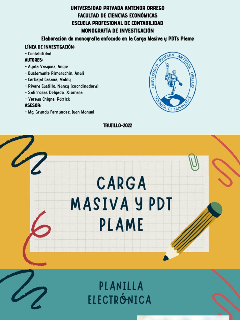 CARGA MASIVA Y PDTs PLAME Grupo 3 | PDF | Contraseña